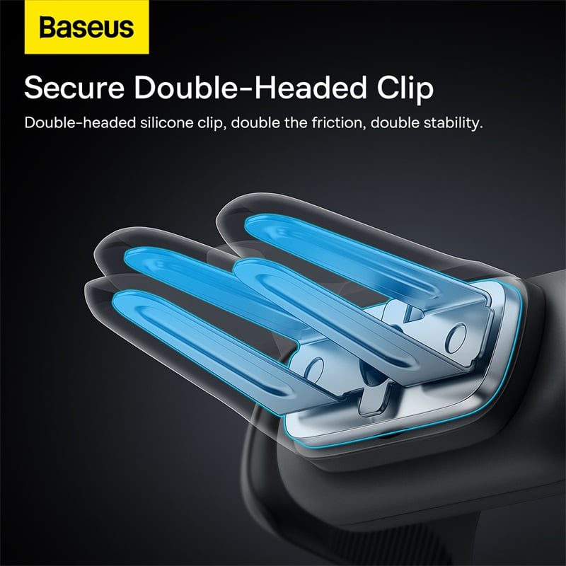 BASEUS Car Mobile Holder Steel Cannon 2 Air Outlet Car Mount Spring ...